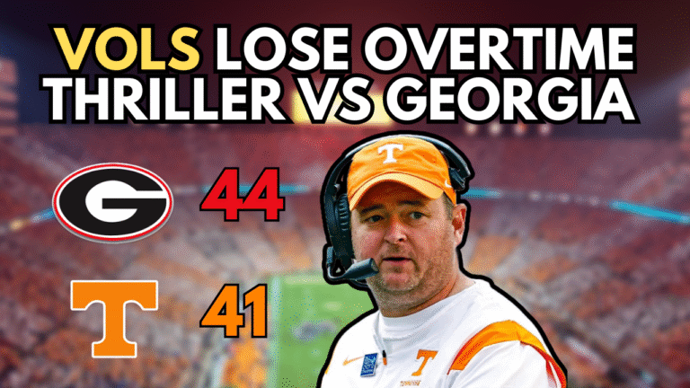 Tennessee Vs Georgia: Vols Fall 44-41 In Overtime Thriller | Blitz ...
